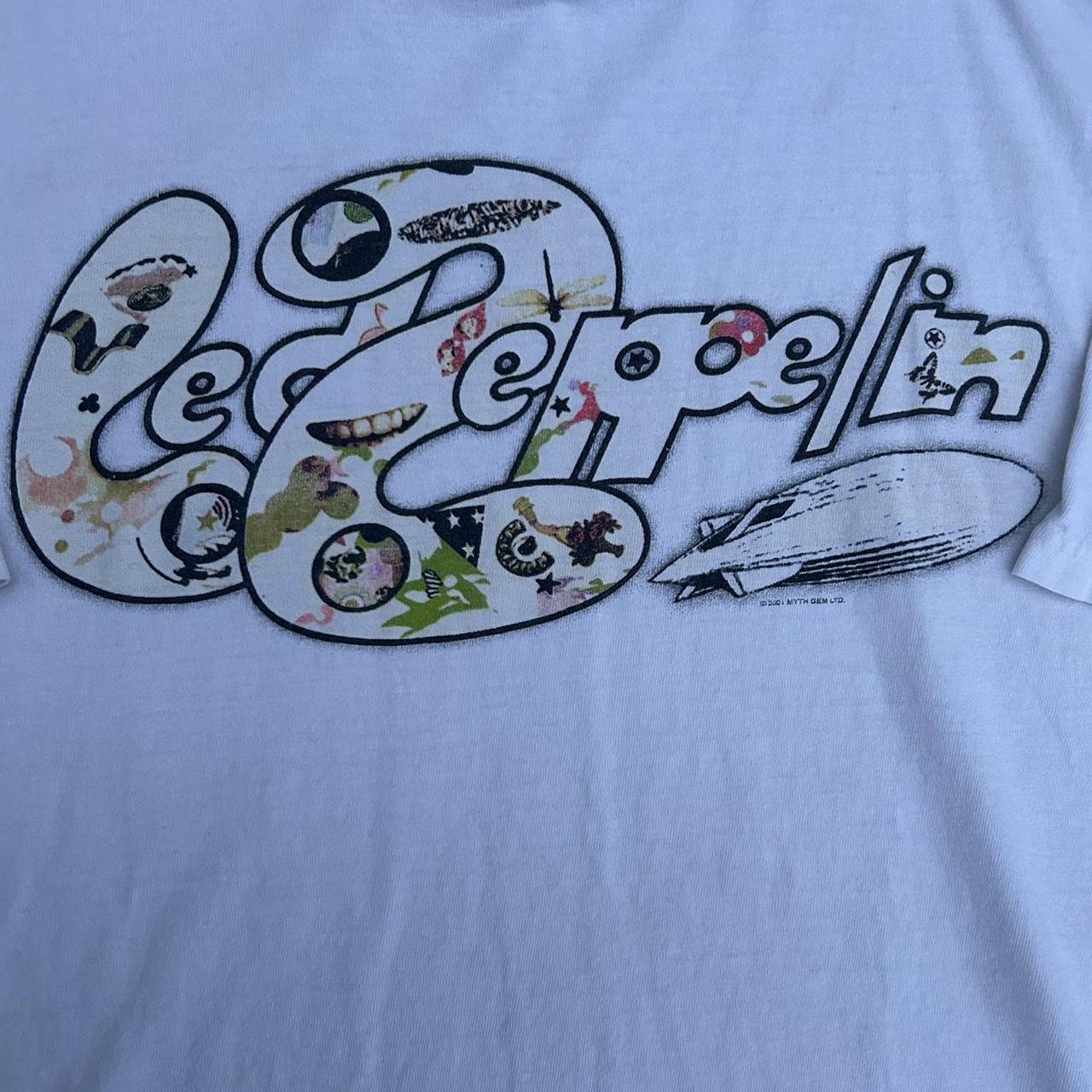 Y2K LED ZEPPELIN T! CRAZY GRAPHIC, L-XL #ledzeppelin... - Depop