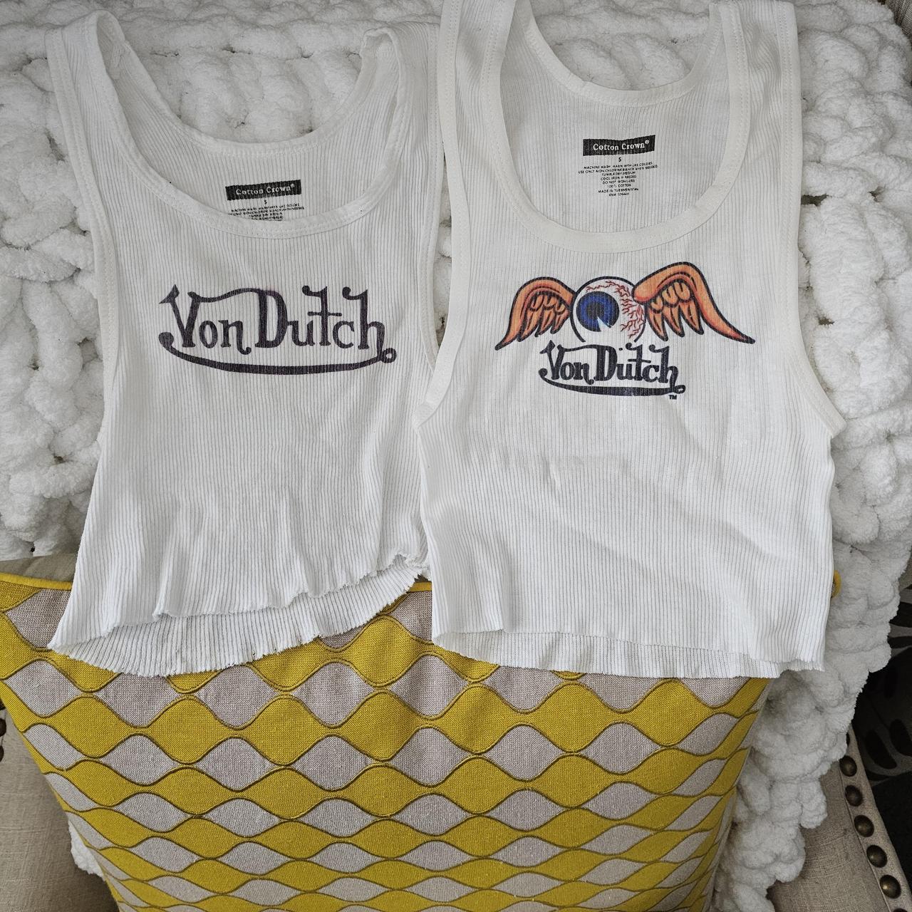 Womens Von Dutch Tank Top Crop Tops, $25.00... - Depop