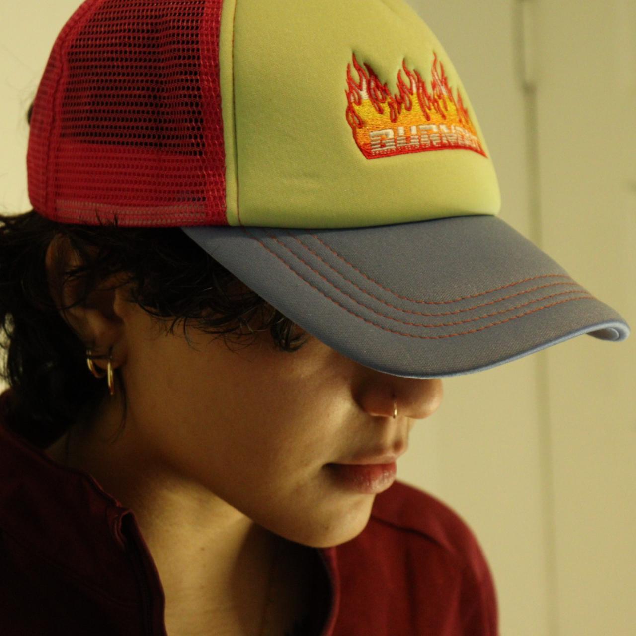 Vintage "Burnout" baseball hat #hat #baseballhat... - Depop