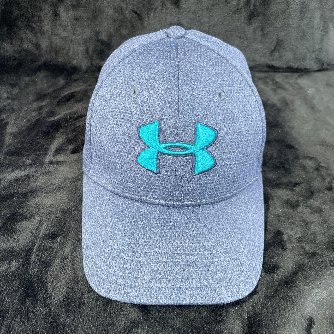 Under Armour Cap Hat Fitted Size M/L Blue Athletic... - Depop