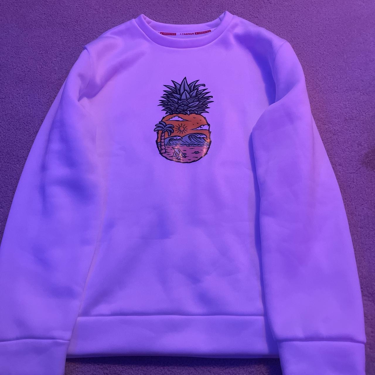 Medium White Sweatshirt | Pineapple #sweatshirt #men... - Depop