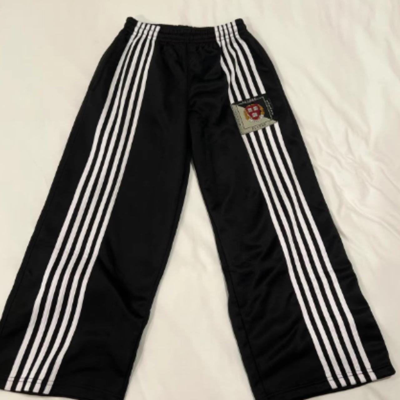 allure country striped black joggers - Depop