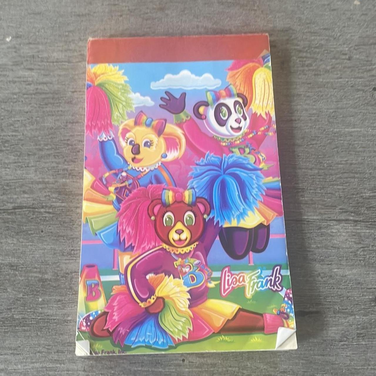 Vintage Lisa Frank Bear Cheerleaders Small Note Pad,... | Depop