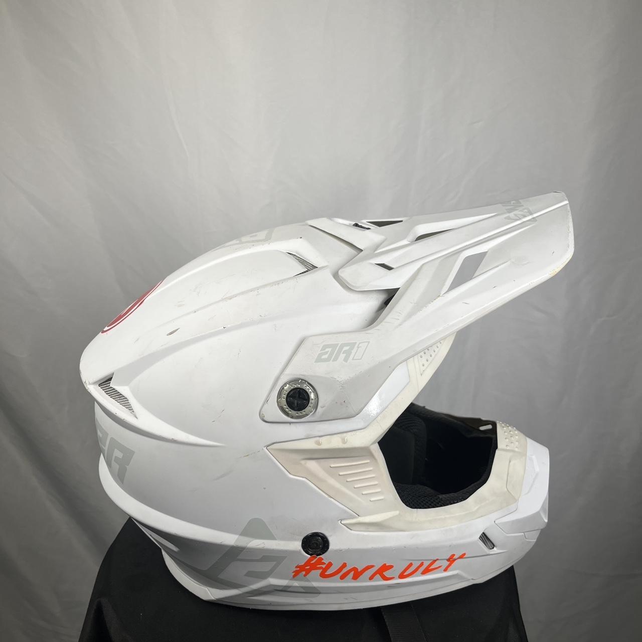 Answer AR1 Solid Helmet White and black small matte... | Depop