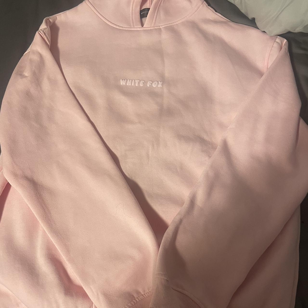Pink white fox hoodie Brand new never been worn, but... - Depop