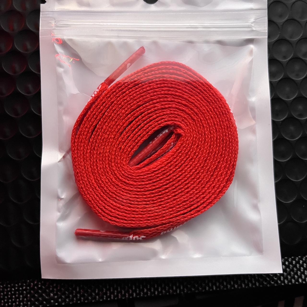 Red supreme shoe laces For all shoe sizes Size... - Depop