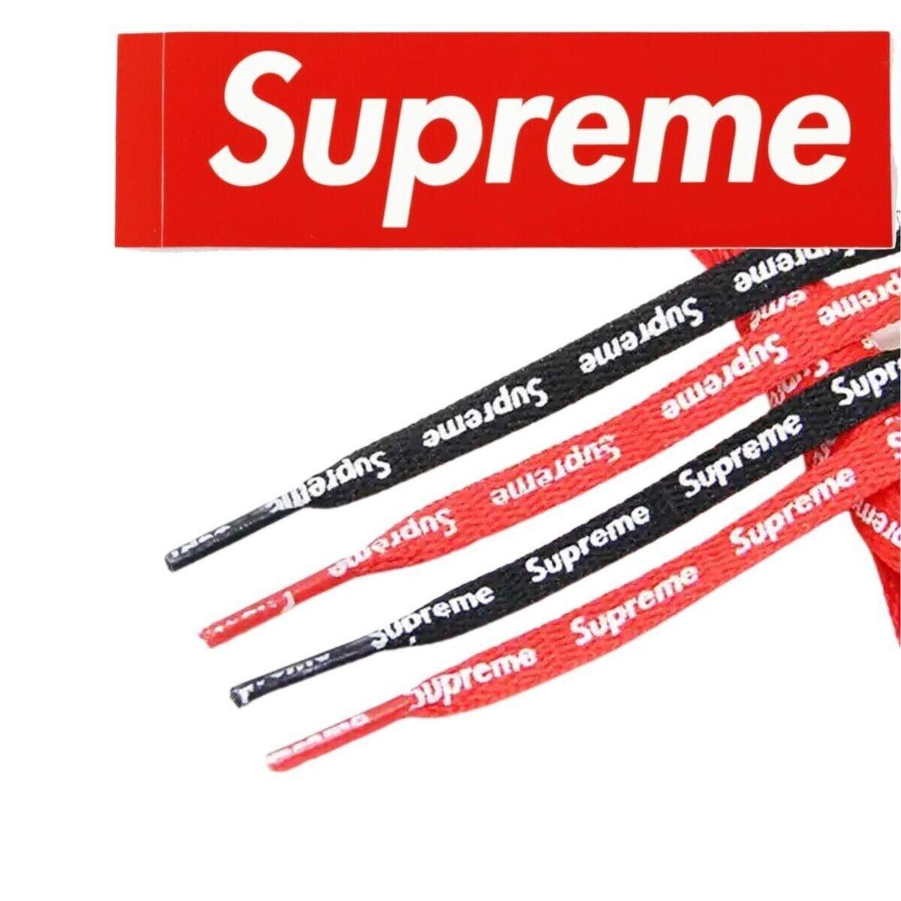 Supreme shoe laces BLACK and RED Bundle Both 120cm... - Depop
