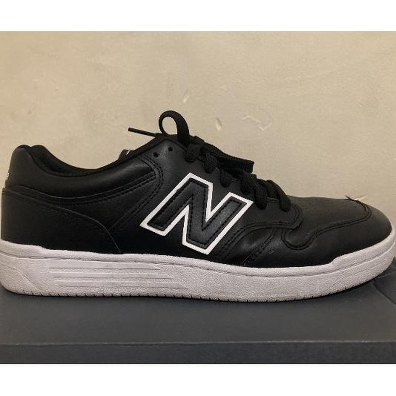 Black New Balance 480s, worn twice. They have a tiny... - Depop