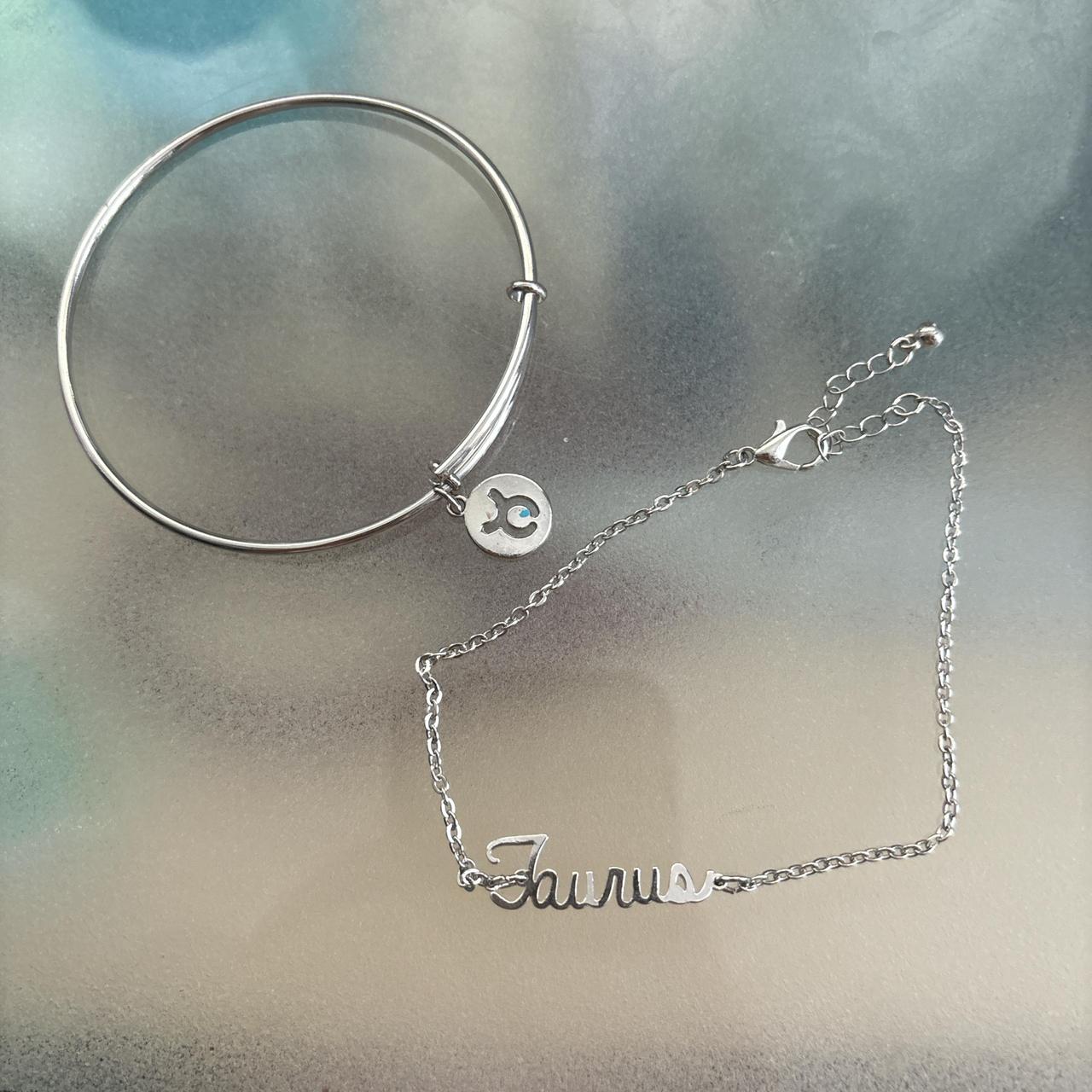 earthbound taurus bracelets 🤍 both lightly used in... - Depop