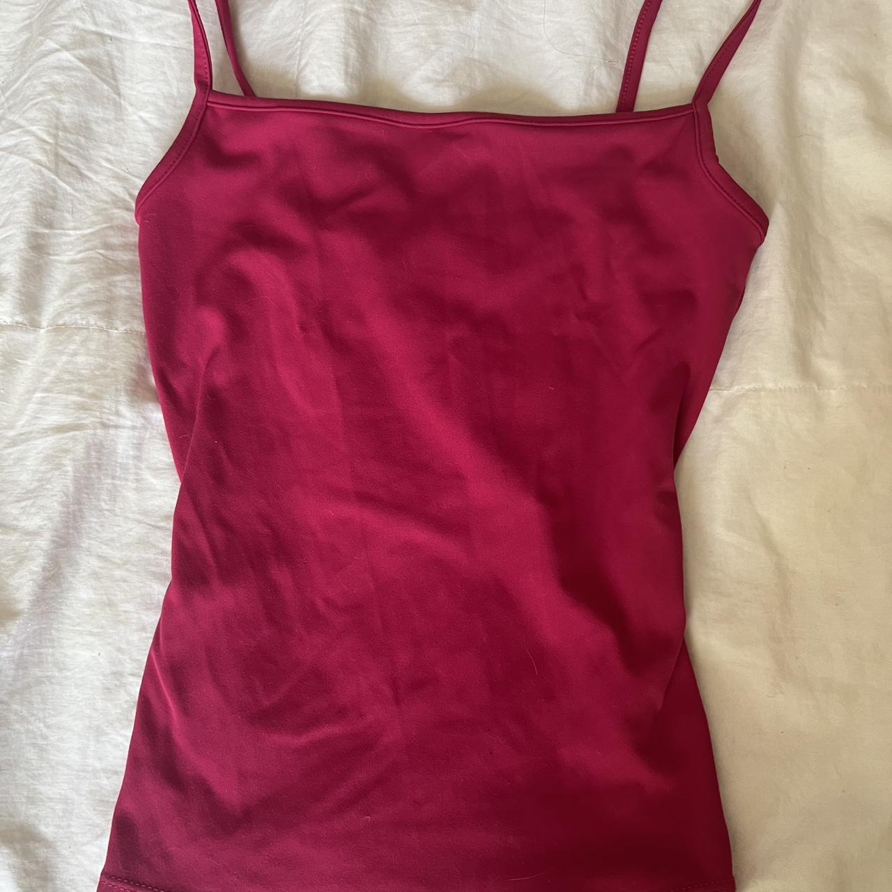 garage sleek scoop cami - hot pink size XXS super... | Depop