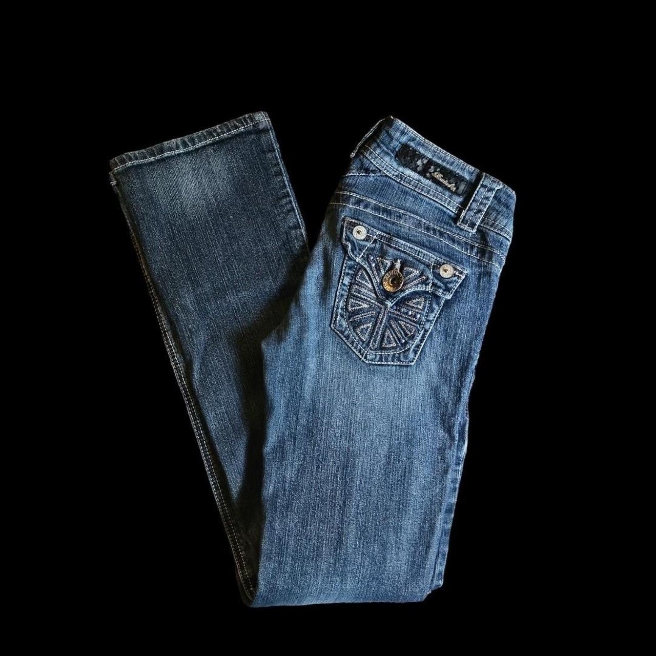 Rewind dark blue bootcut jeans Miss me jeans... | Depop