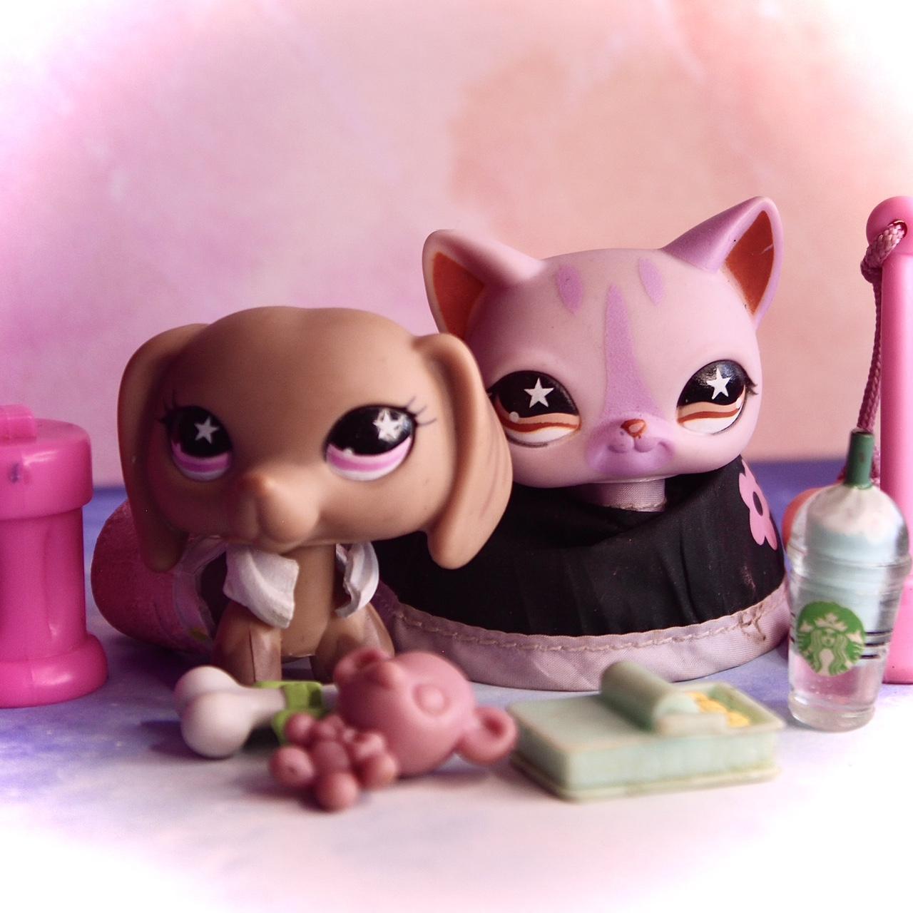 LPS Dachshund 932 and Shorthair 933 + Accessories... - Depop