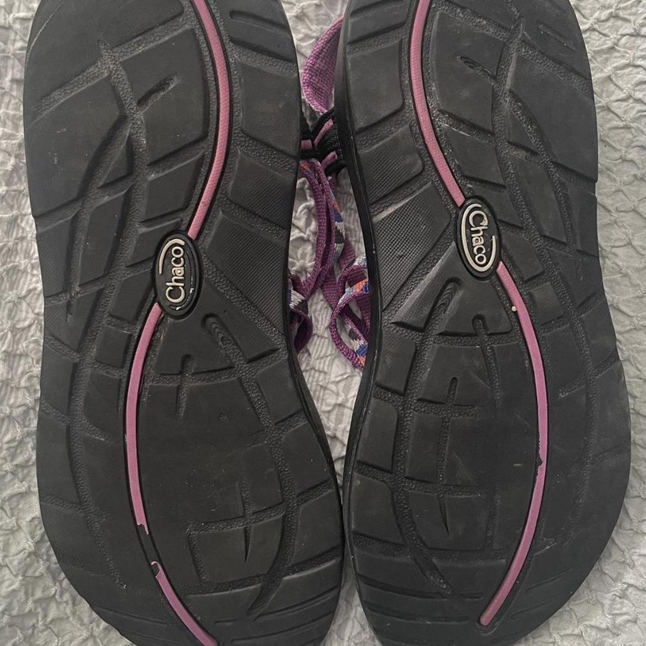 2000s Chaco sandals with a unique design, featuring... - Depop