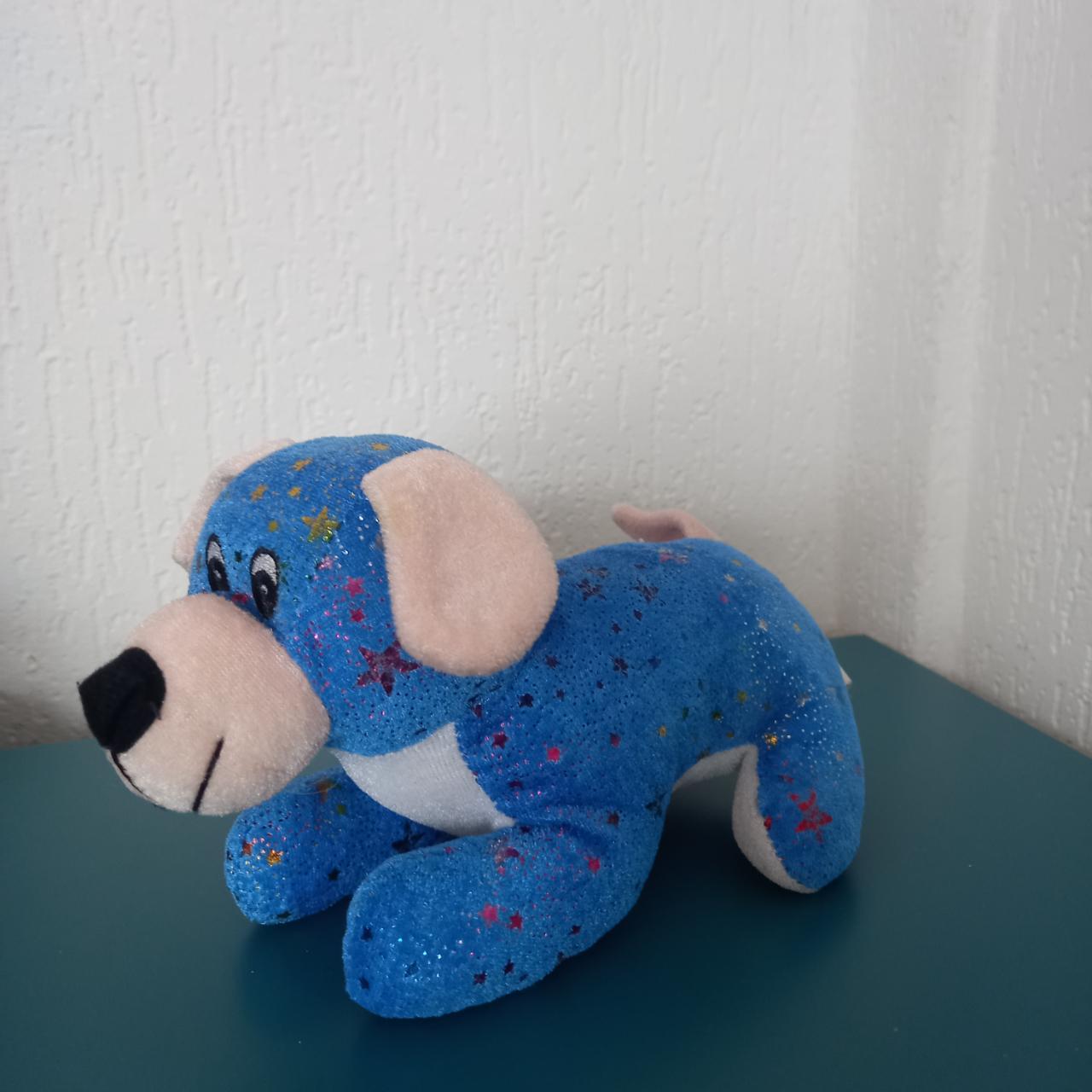 Blue Dog Soft Toy, 20cm - Depop