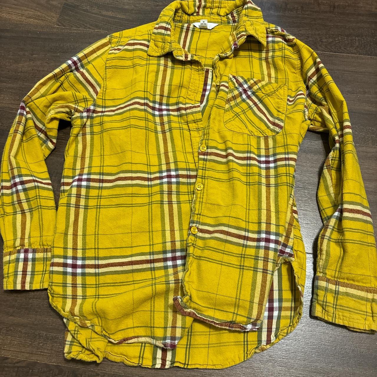 Multi color button up. Size Medium - Depop