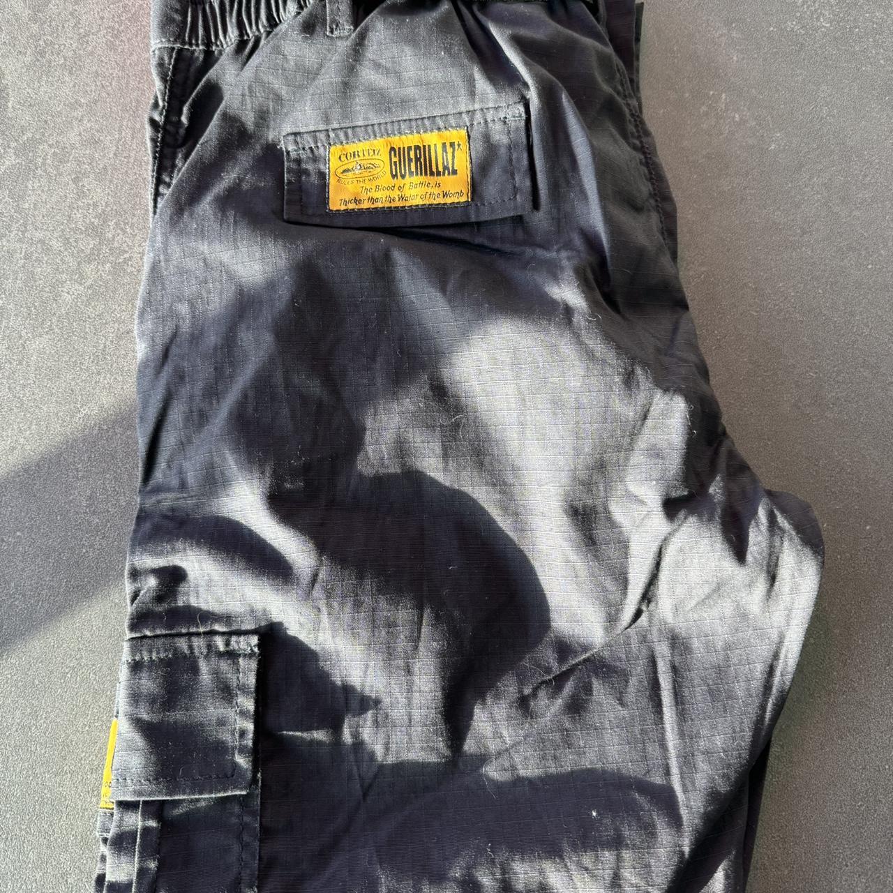CORTEIZ NEW BLACK CARGOS SIZE M LABELS ETC No... - Depop