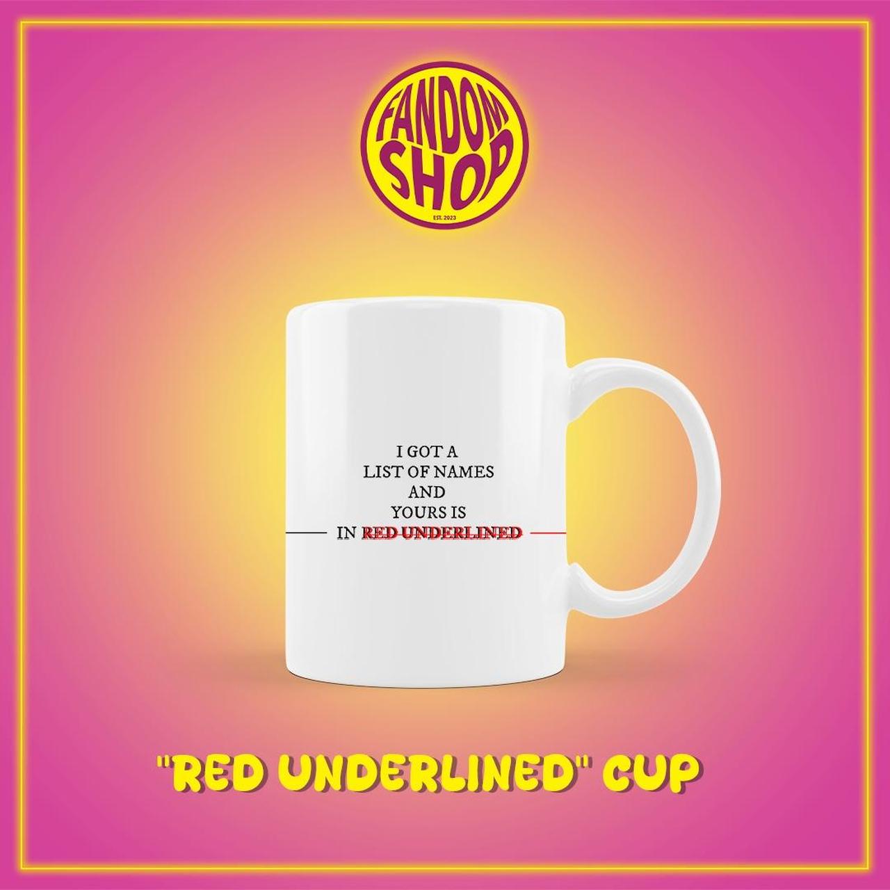 “RED UNDERLINED” COFFEE CUP - TAYLOR SWIFT - Depop