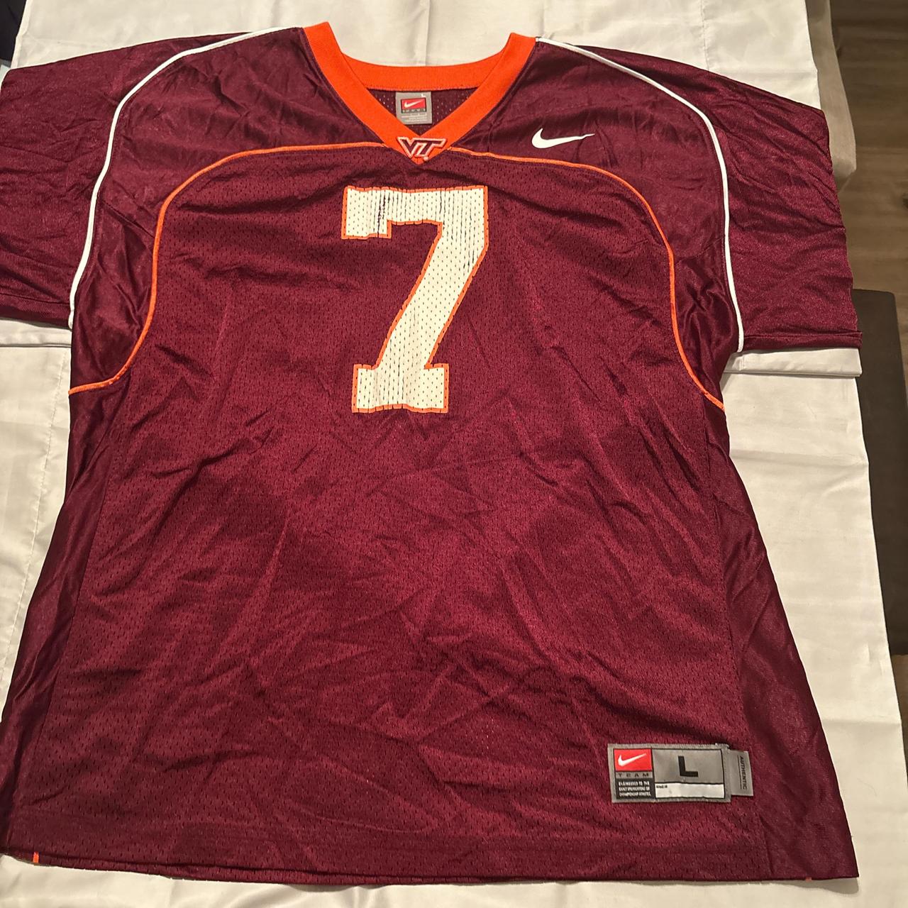 Burgundy and orange Nike Virginia Tech Hokies... | Depop