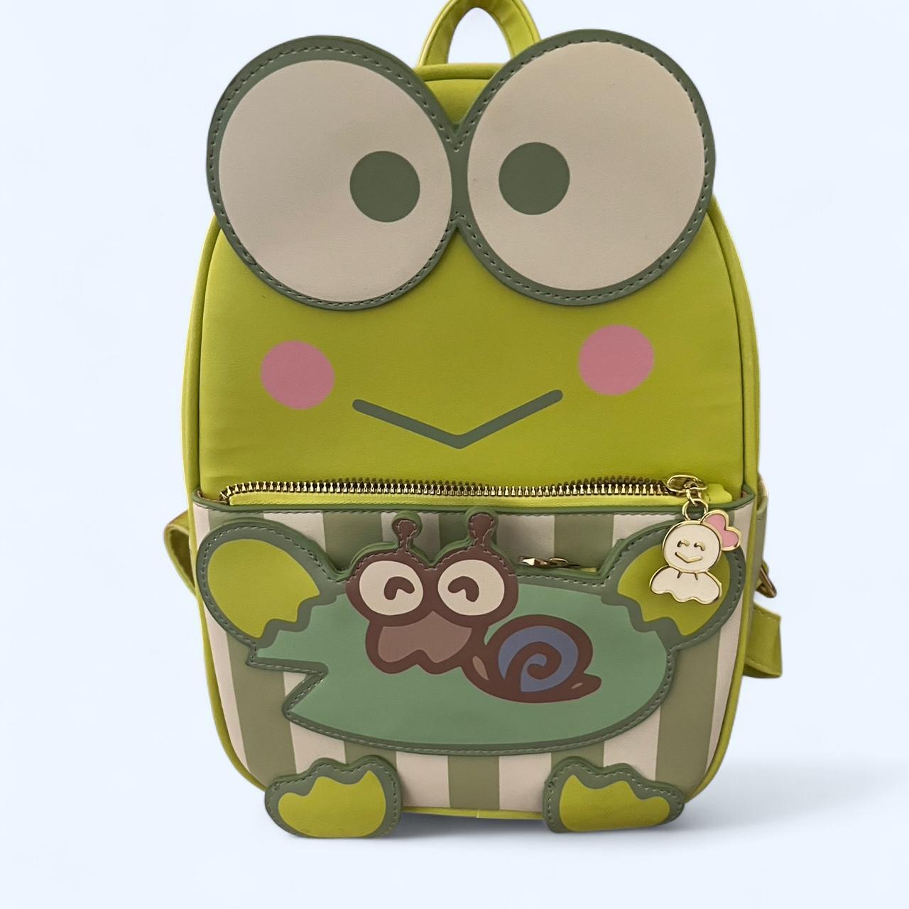 Cute green and white Kero Kero Keroppi backpack... | Depop