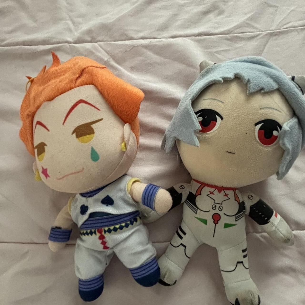 2 anime plushies hisoka from hunter x hunter and rei... - Depop