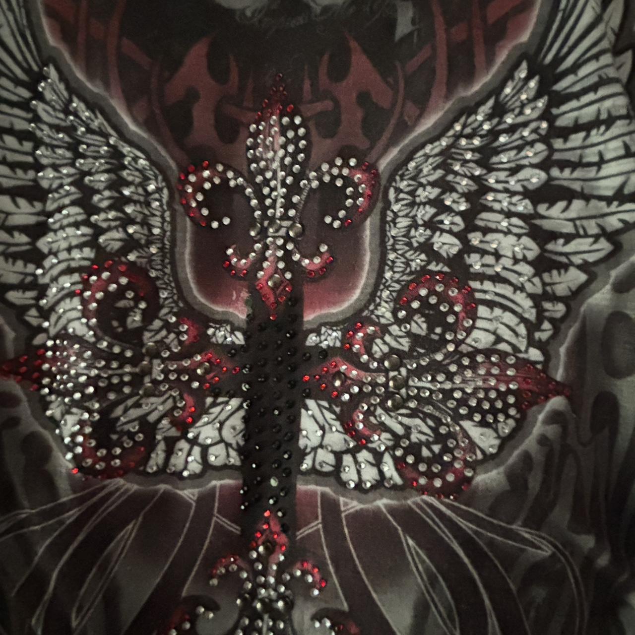 super y2k 2000s emo shirt! has a cool design and... - Depop