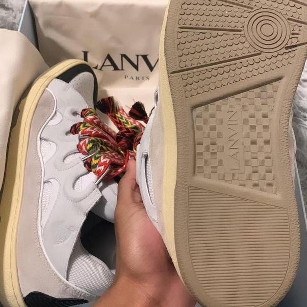 Lanvin Sneakers * Multi color Laces *SIZE 10 - Depop