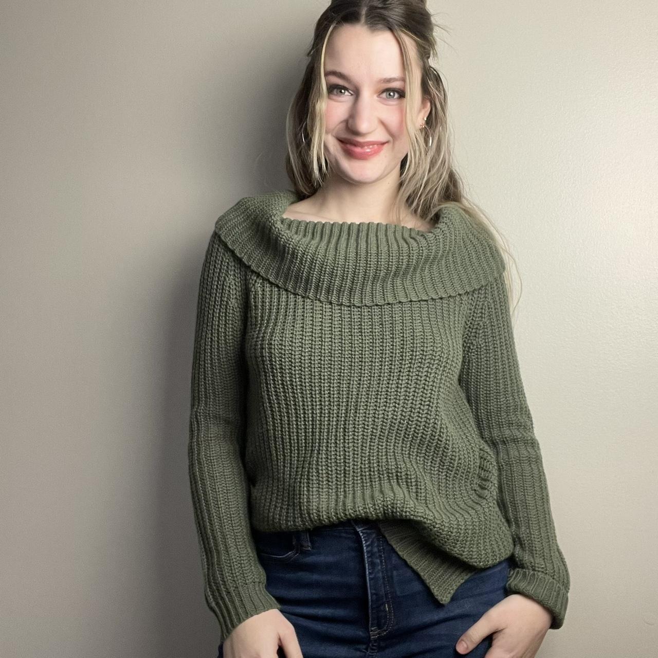 Off-Shoulder Knit Sweater SO cute for a party!... - Depop