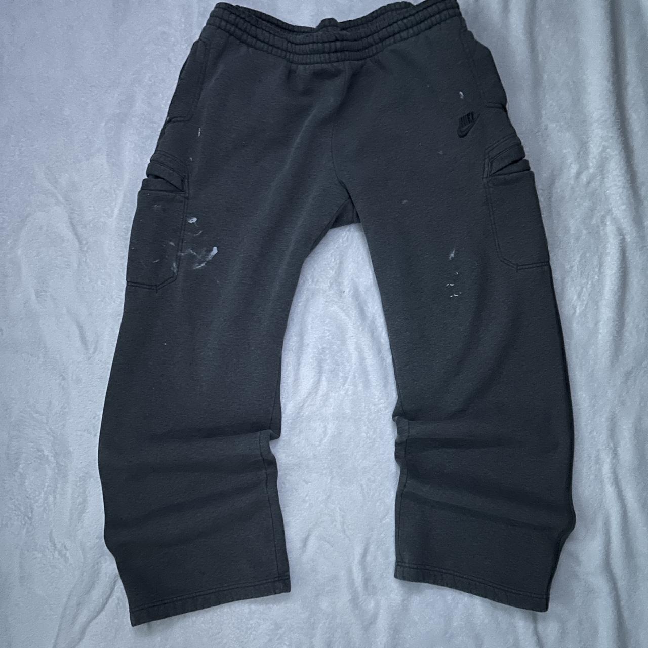 XL Men's Nike Cargo Uncuffed Sweats, slight paint... - Depop