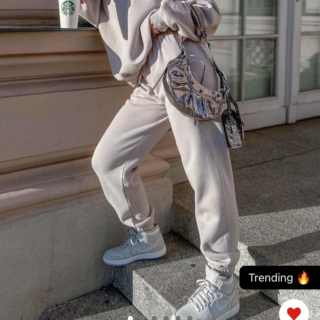 White fox project 5 sweatpants lunar in size xs.... - Depop