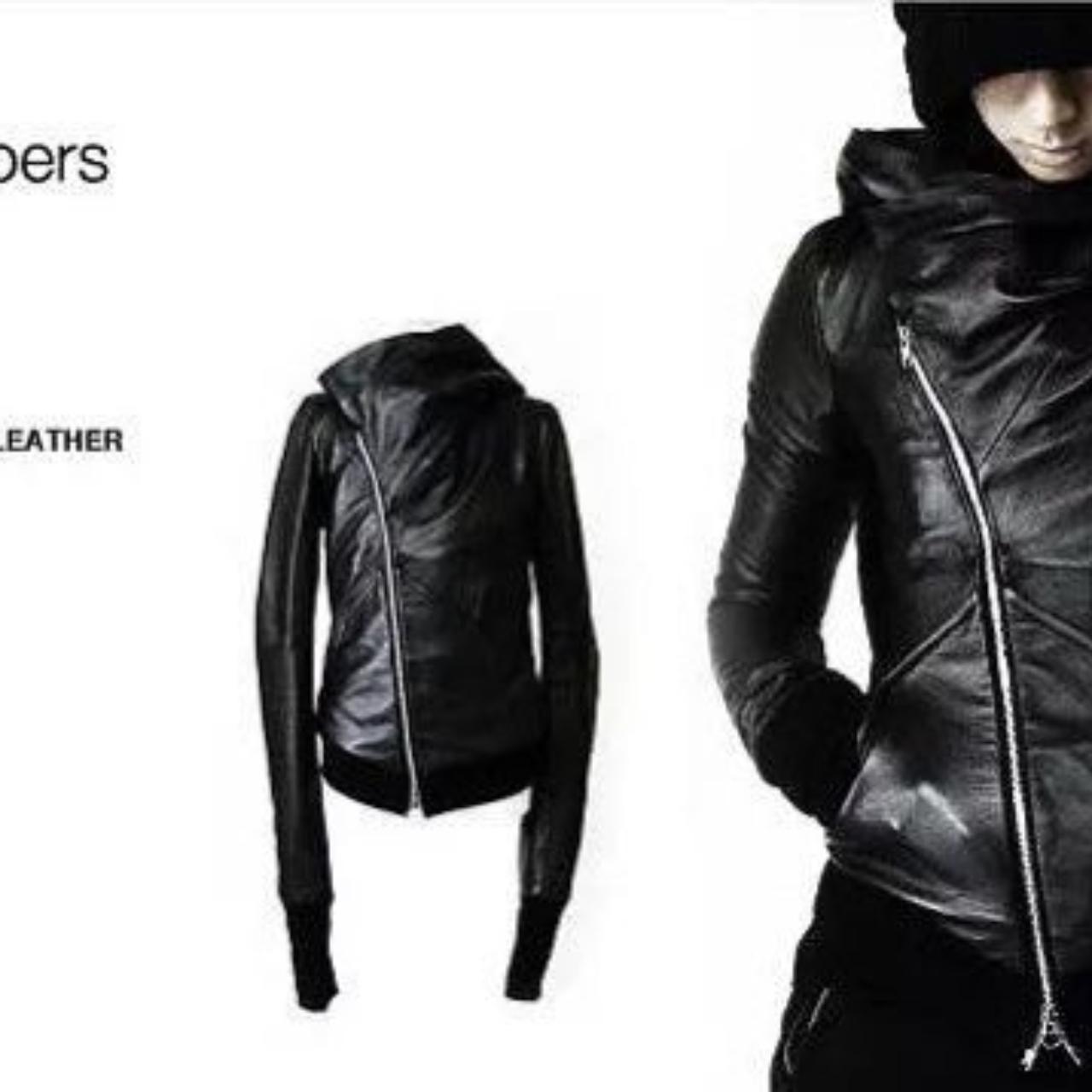 ekam 034 asymmetrical leather jacket will probably... | Depop