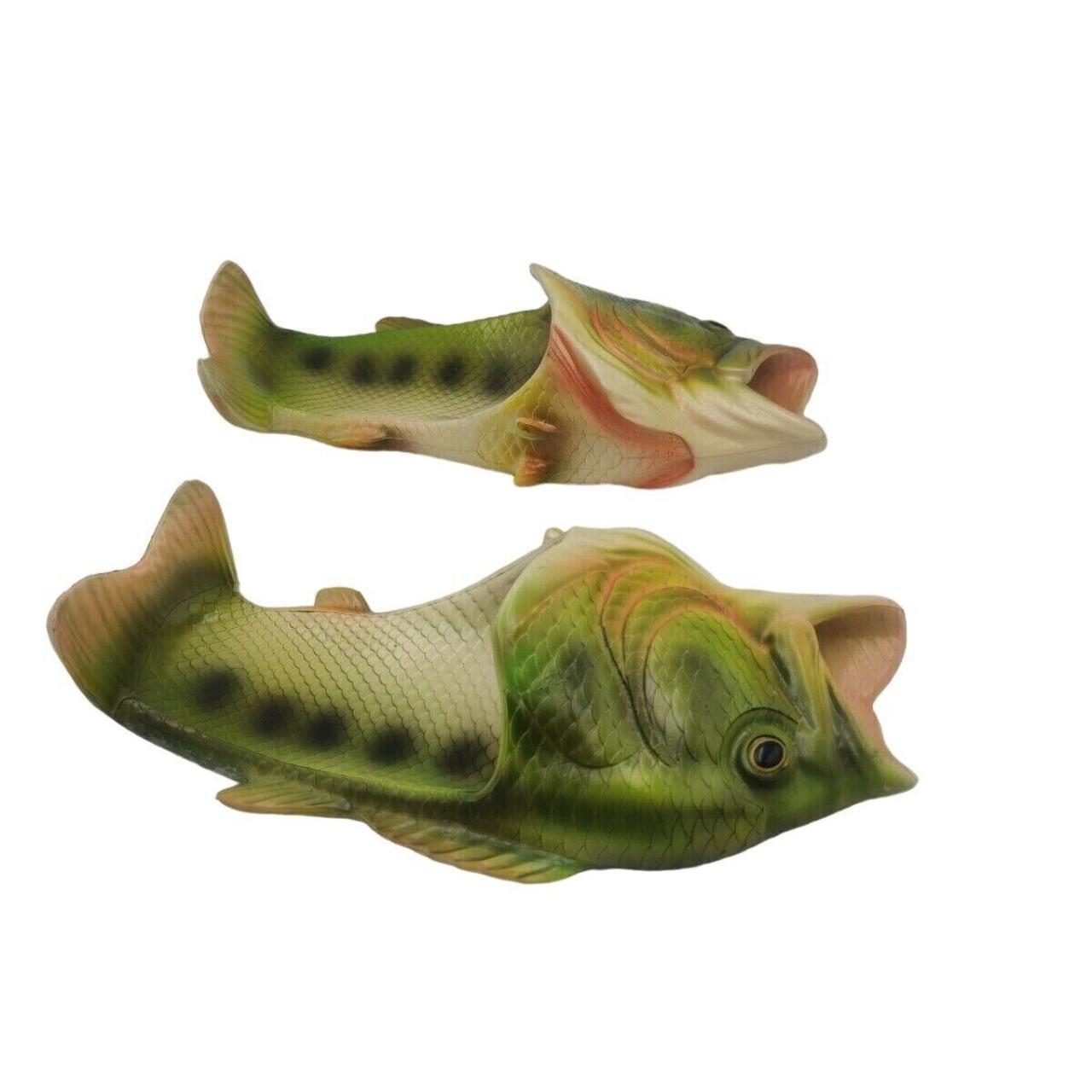 Rivers Edge Bass Fish Sandals 18/ 42M Slides Outdoor... - Depop