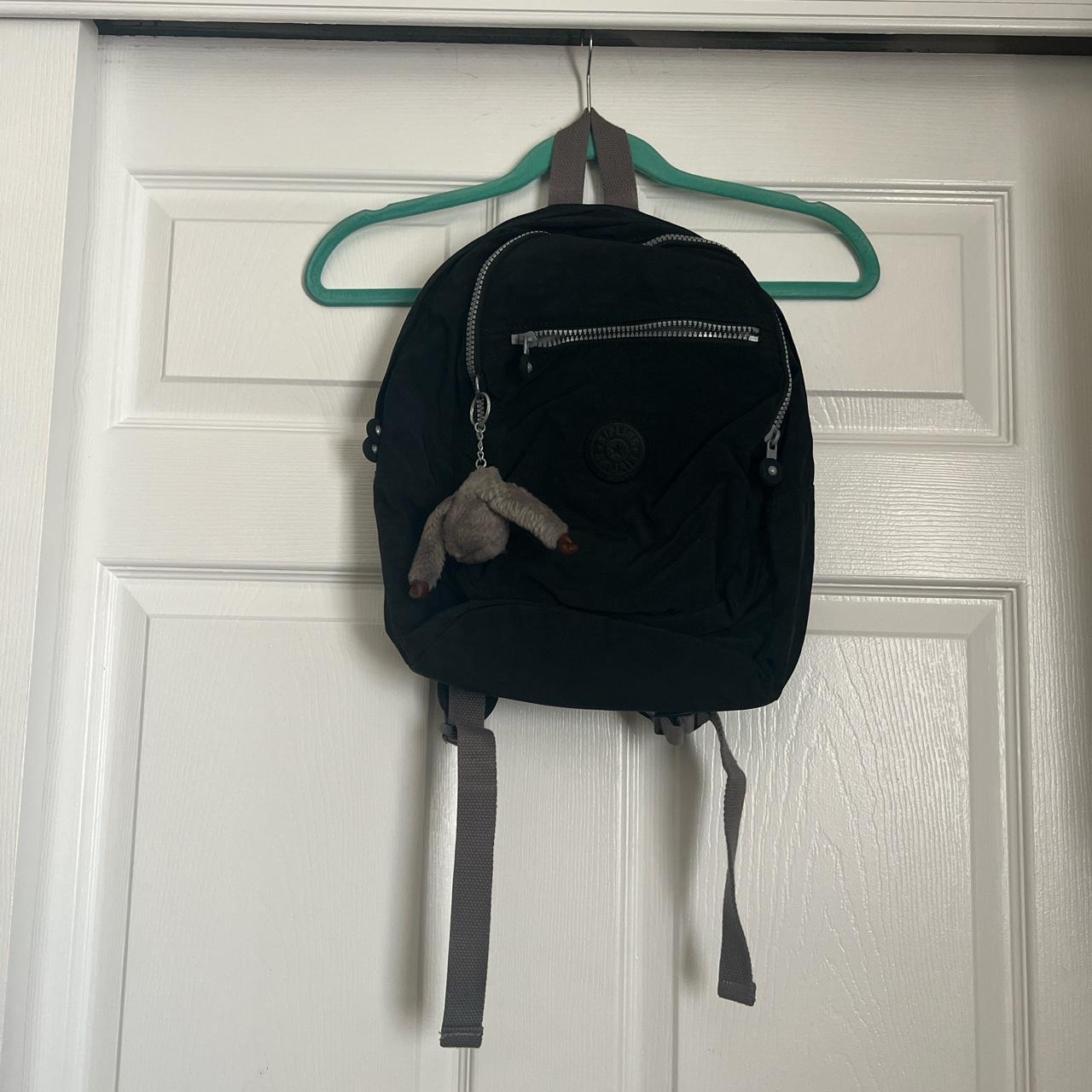 Small black Kipling backpack great condition - Depop