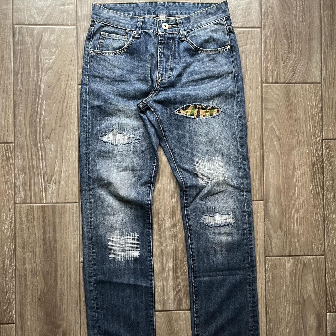 BAPE A Bathing Ape Jeans 30x32 Denim RARE super... - Depop