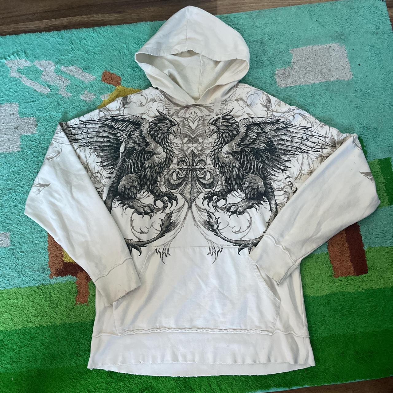 Affliction hoodie This one is crazy I’m ngl 😮‍💨 only... - Depop