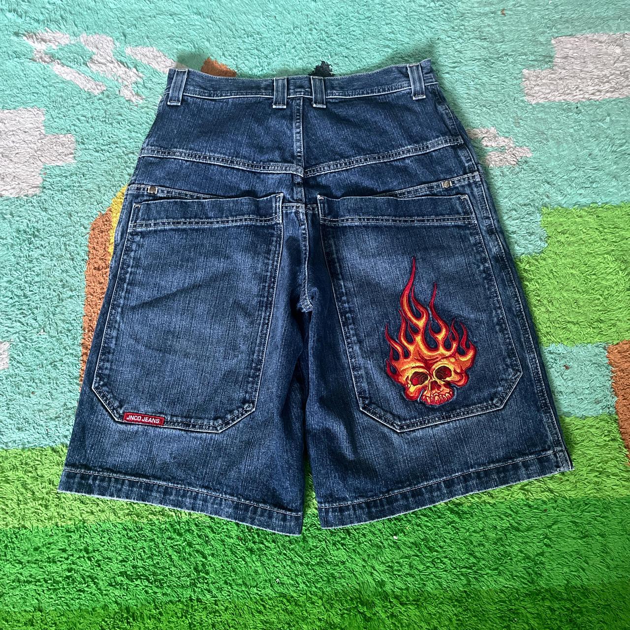 Grail Jnco Skull Tribal Jorts 😮‍💨 Size 32 waist... - Depop