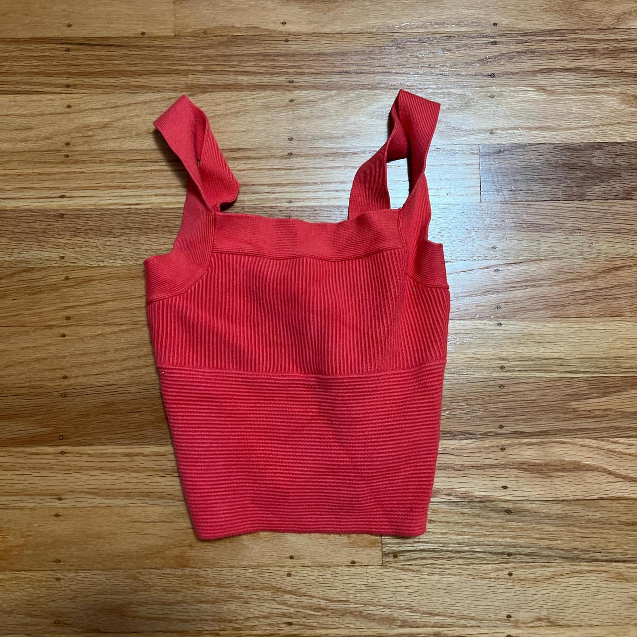 ABERCROMBIE red ribbed tank top perfect condition!... - Depop