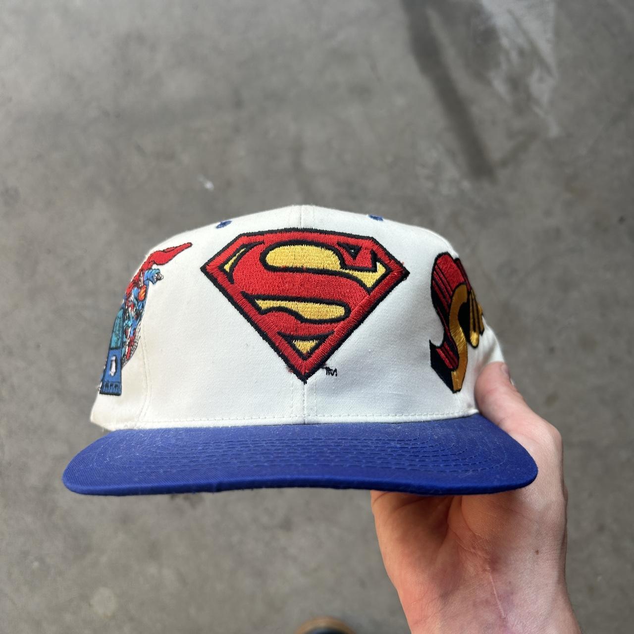 Vintage 90s Superman Snapback Hat Cap DC Comics... | Depop