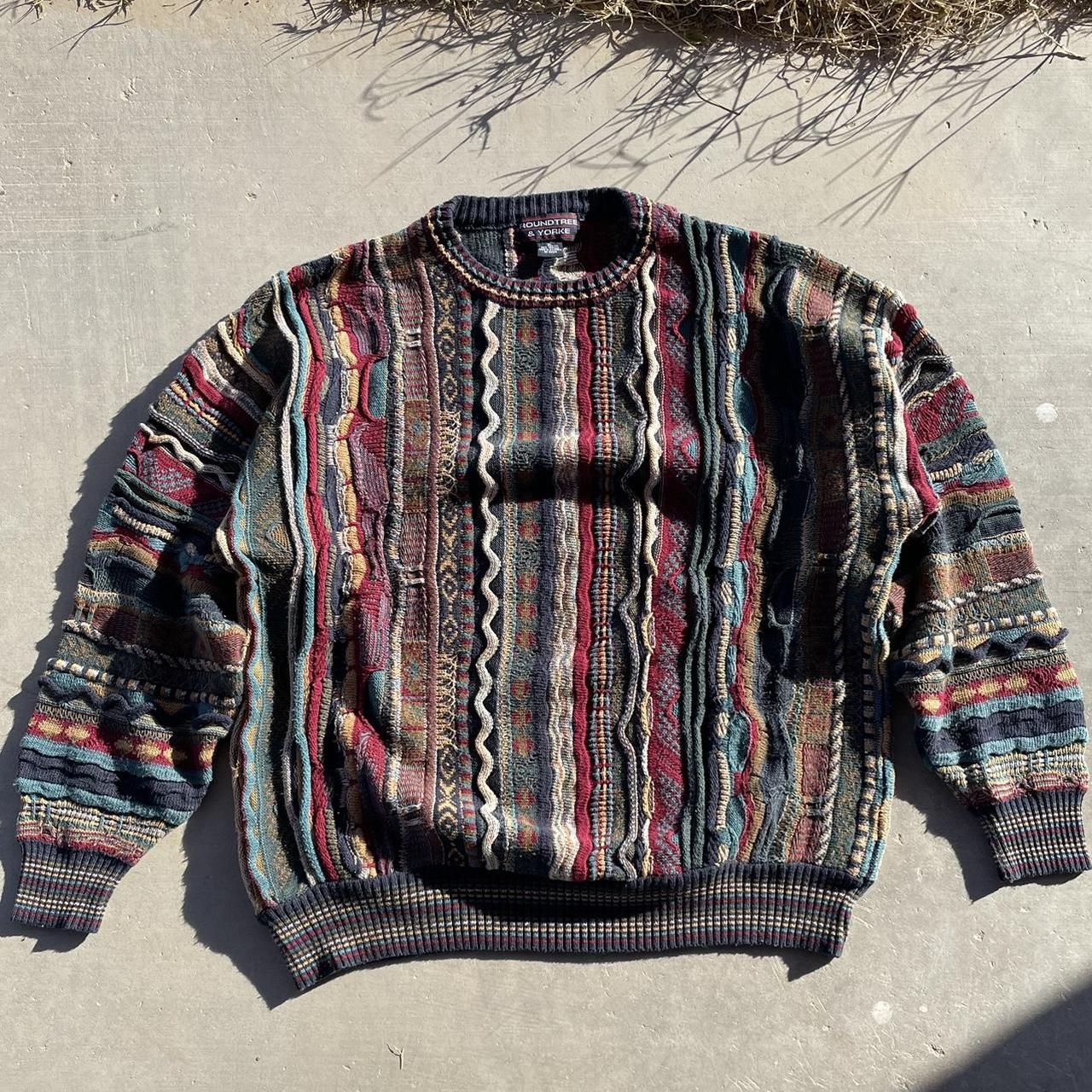 Vintage coogi style sweater. Size XL, in really good... - Depop