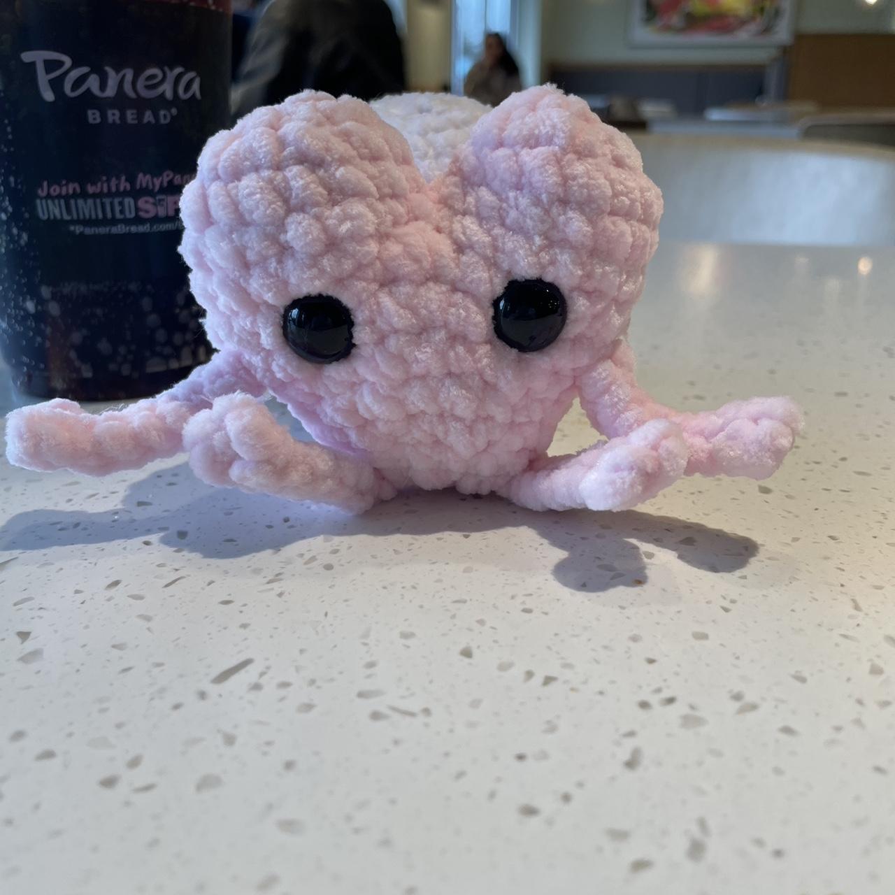 Crocheted Heart with legs #heart #stuffedanimal... - Depop