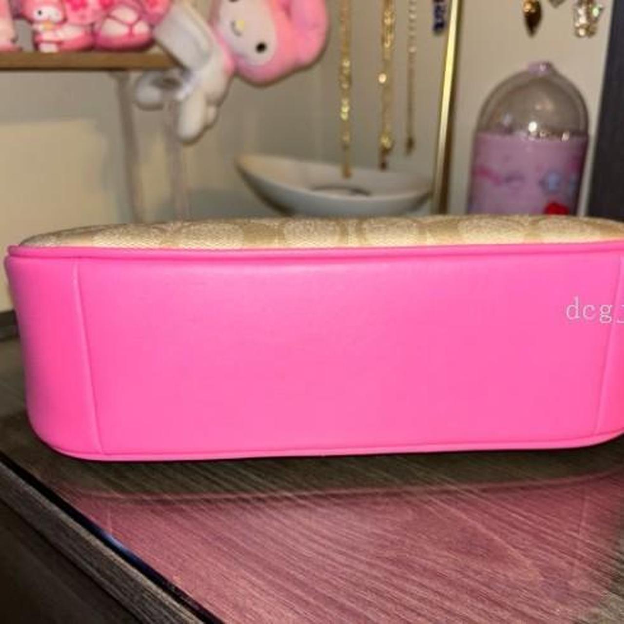 Coach Teri Shoulder Bag in Signature Canvas/Pink - Depop