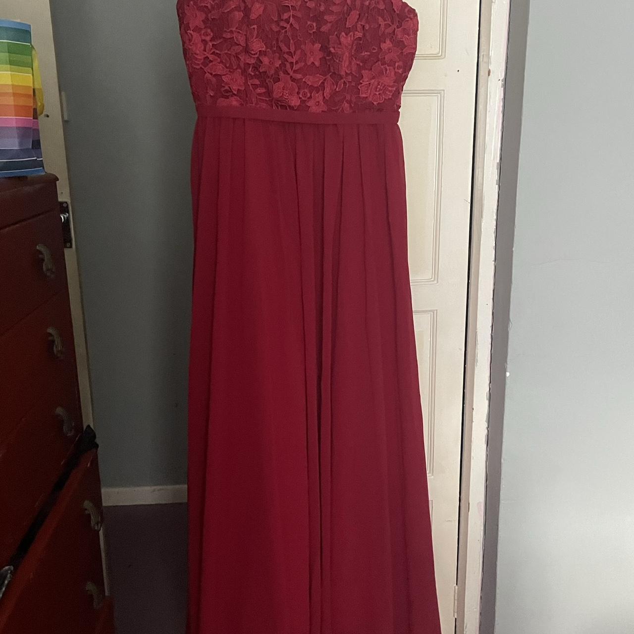 Red SHEIN prom dress. Size 16. Only worn to try on. - Depop
