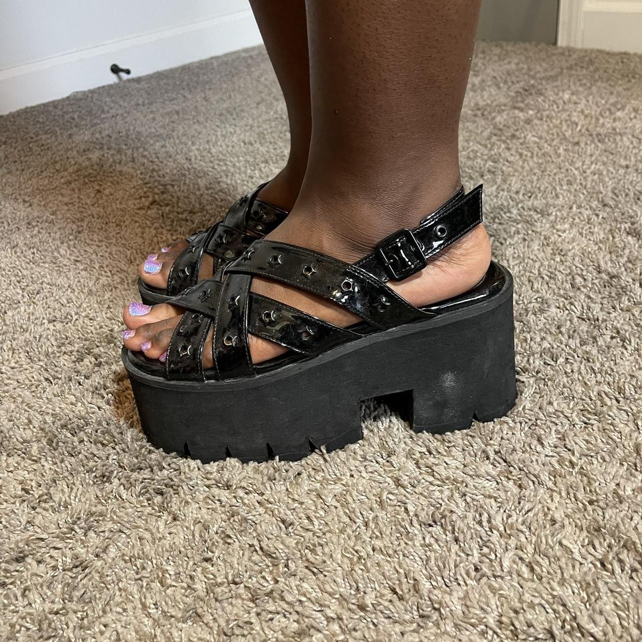 DEMONIA platform black Star sandals!! The cutest... | Depop