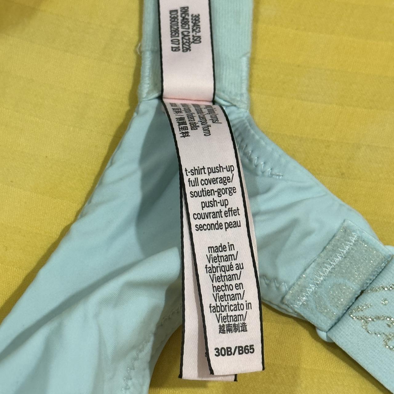 VICTORIA's SECRET cute light blue with pink... - Depop