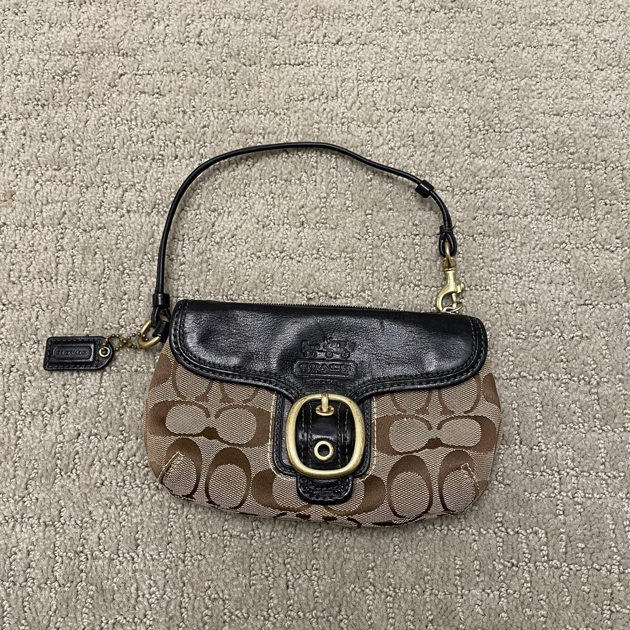 Early 2000s Coach wrist purse. The outside looks... - Depop