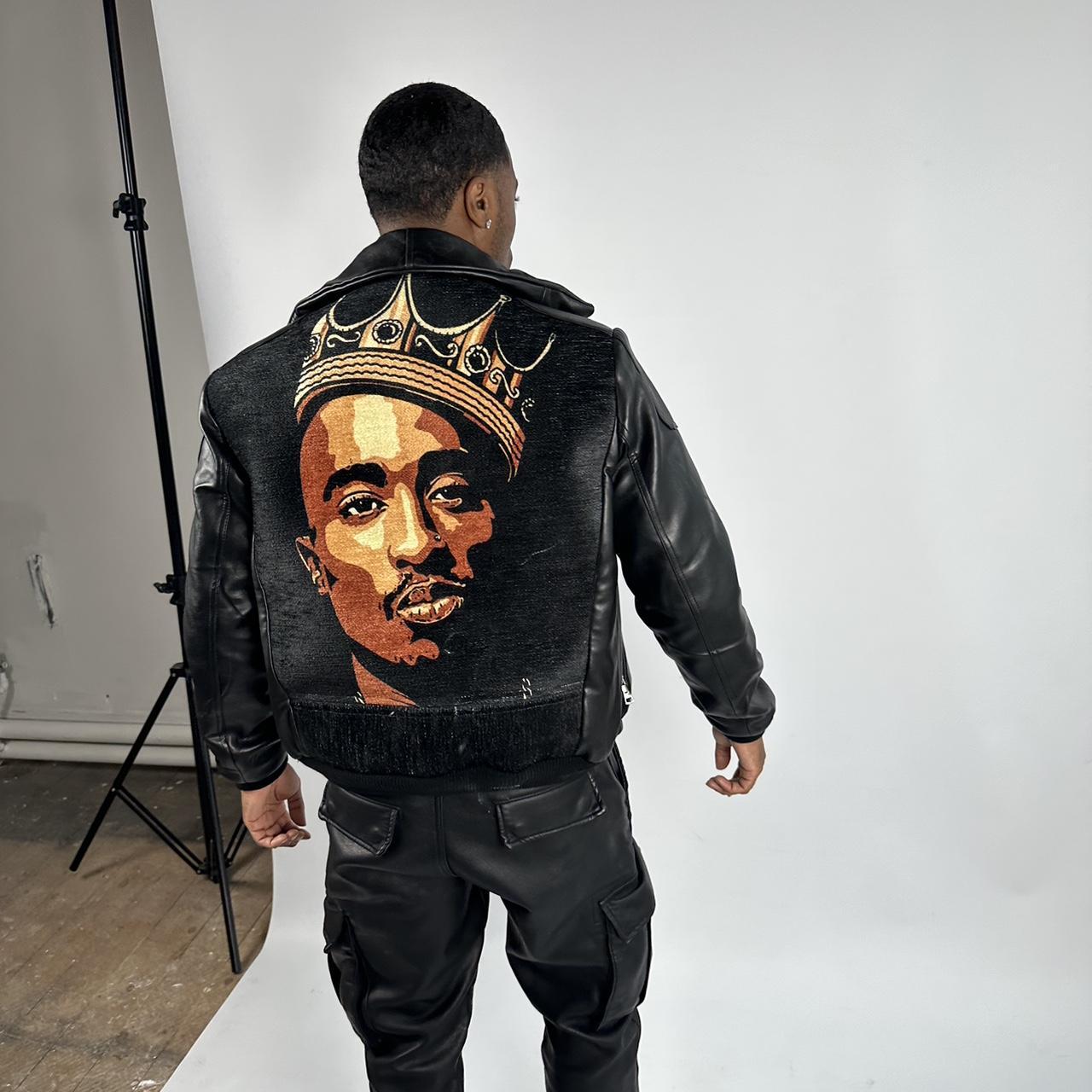 Oversized Tupac Heavy Leather Jacket 🧏🏾‍♂️🏜️ Loud but... - Depop