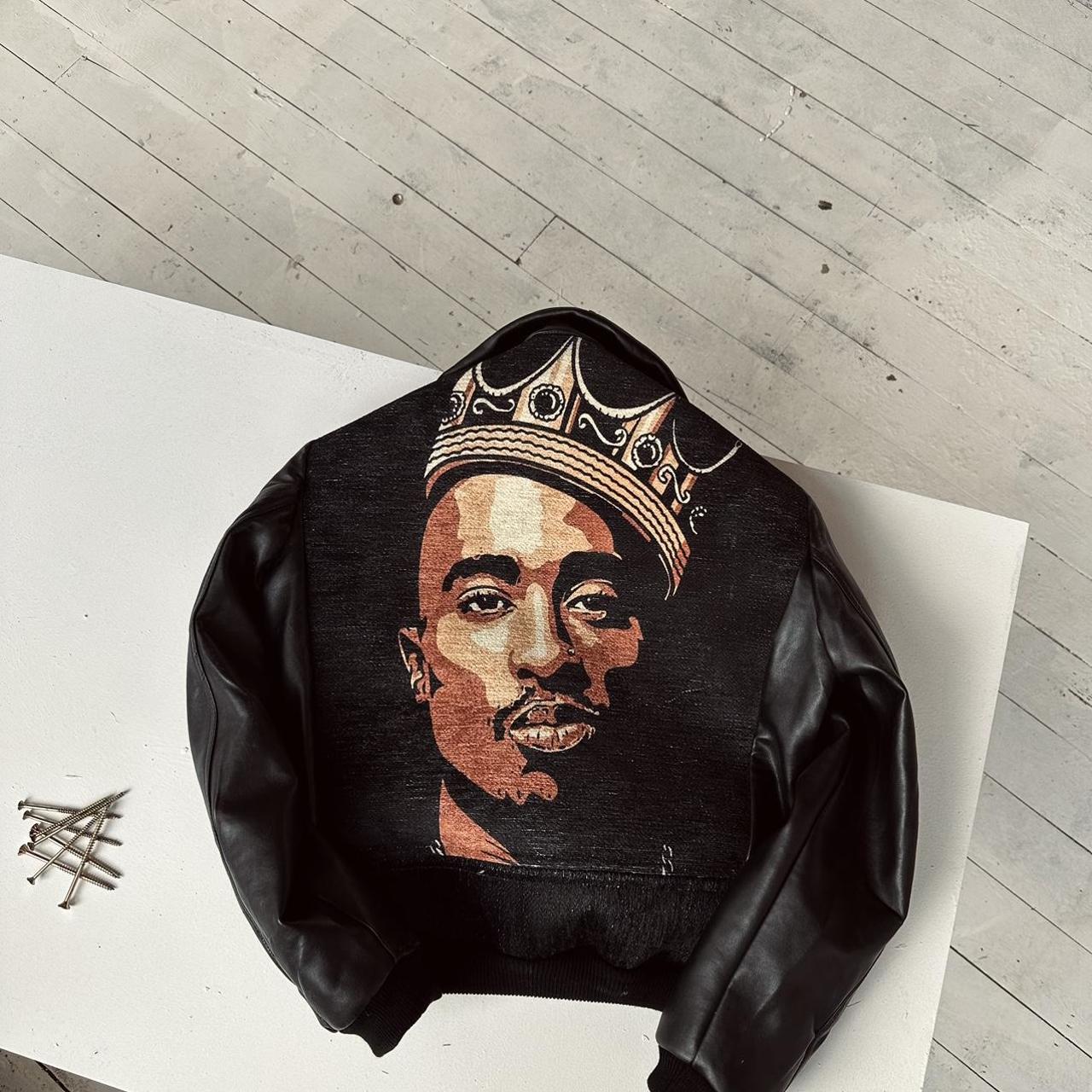 Oversized Tupac Heavy Leather Jacket 🧏🏾‍♂️🏜️ Loud but... - Depop