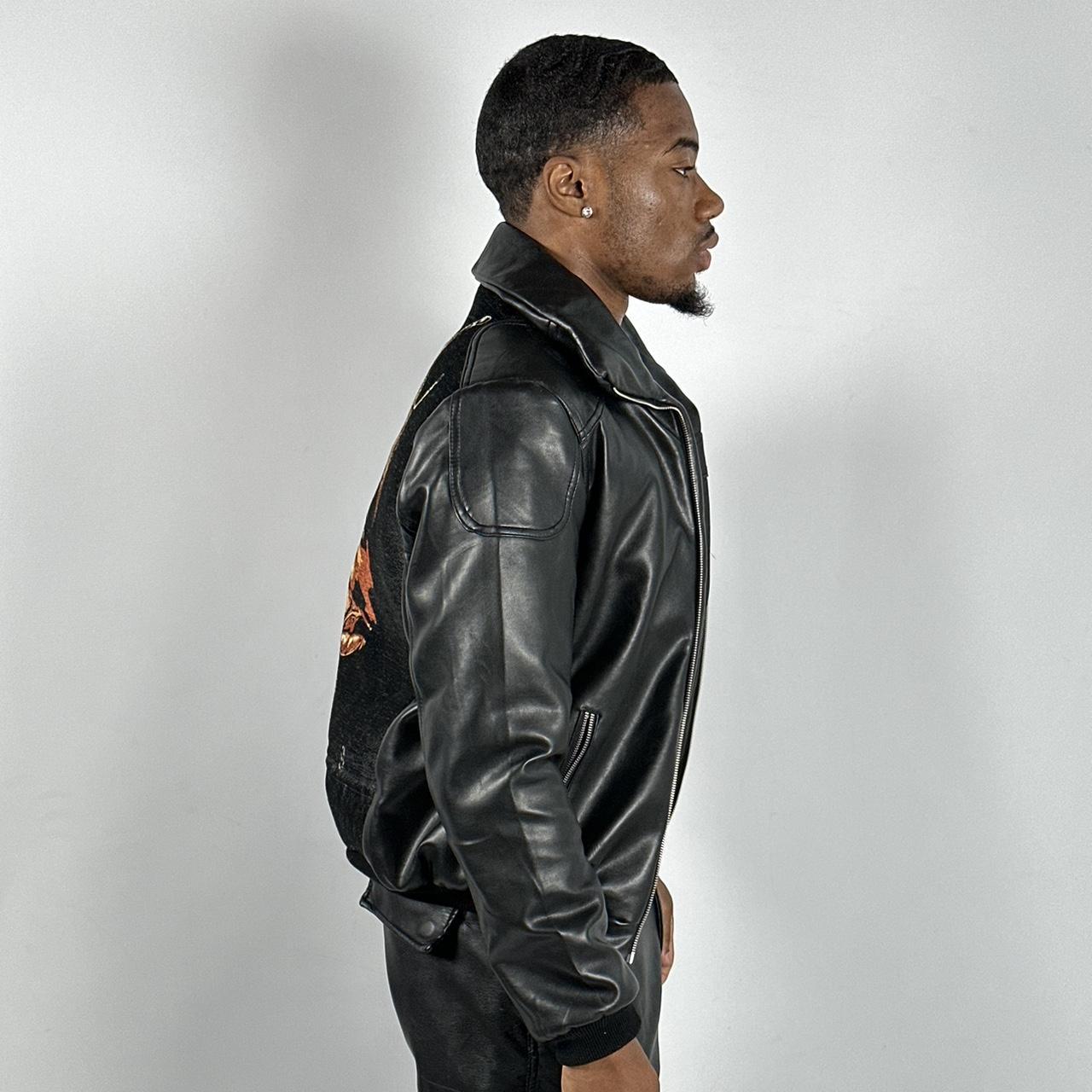 Oversized Tupac Heavy Leather Jacket 🧏🏾‍♂️🏜️ Loud but... - Depop