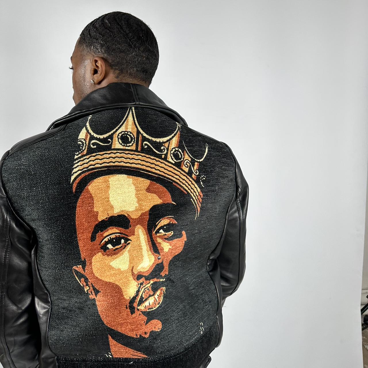 Oversized Tupac Heavy Leather Jacket 🧏🏾‍♂️🏜️ Loud but... - Depop