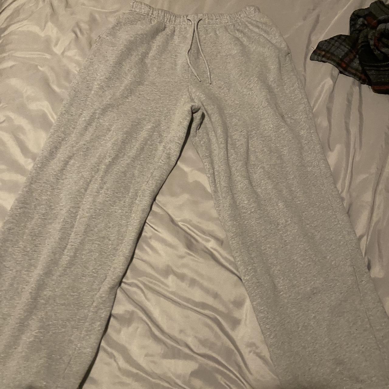 Uncuffed grey sweats - Depop