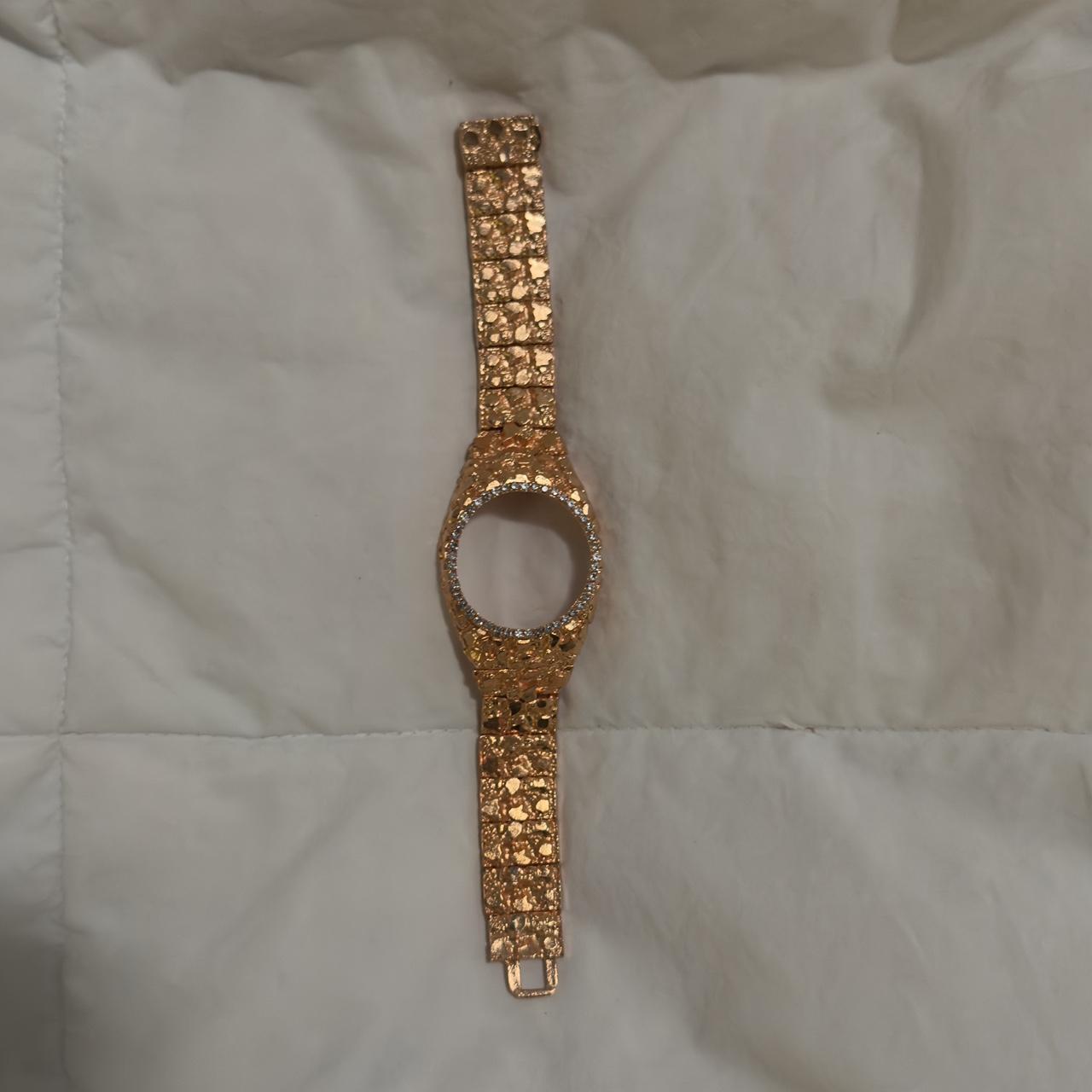 Gold rhinestone watch with a touch of glamour no... | Depop